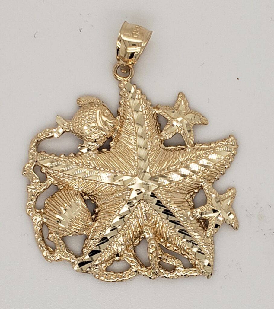 Starfish Sea Life Pendant, 14K | Island Sun Jewelry Beach Haven NJ